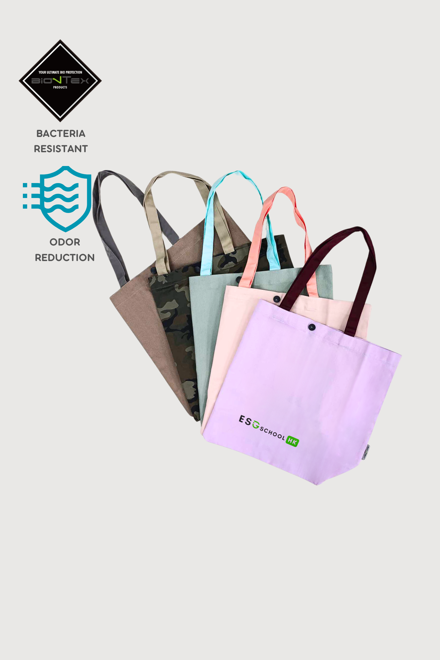 ESG School HK Plain Color Tote Bag (AS1010)